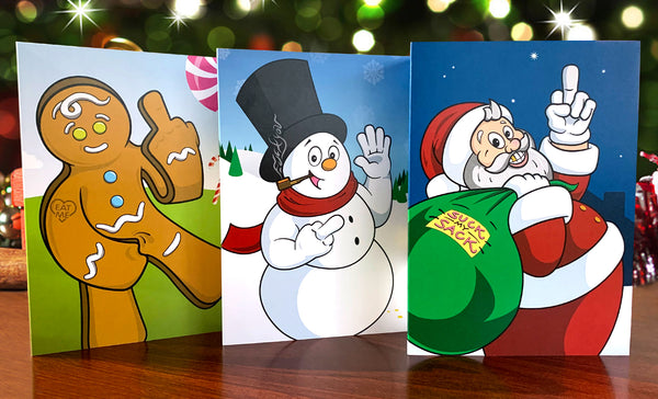 Merry Fuckin Christmas Cards 10 Pack Zfg Inc Zero Fucks Coin 6043