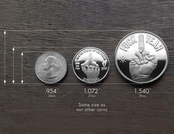 Silver "Fuck Yeah/Fuck No" Middle Finger Decision Maker Coin – ZFG Inc ...