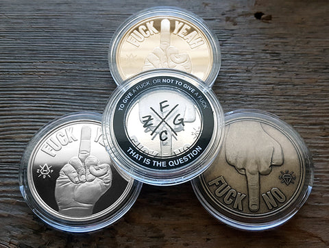 Bronze "Fuck Yeah/Fuck No" Middle Finger Decision Maker Coin – ZFG Inc ...