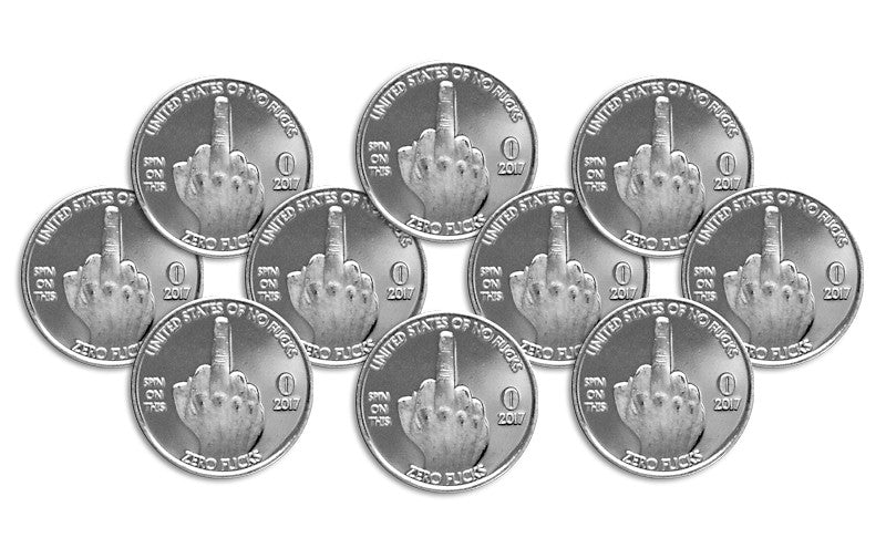 "The Middle Finger" Coin - 10 Pack **SPECIAL** – ZFG Inc. - Zero Fucks Coin